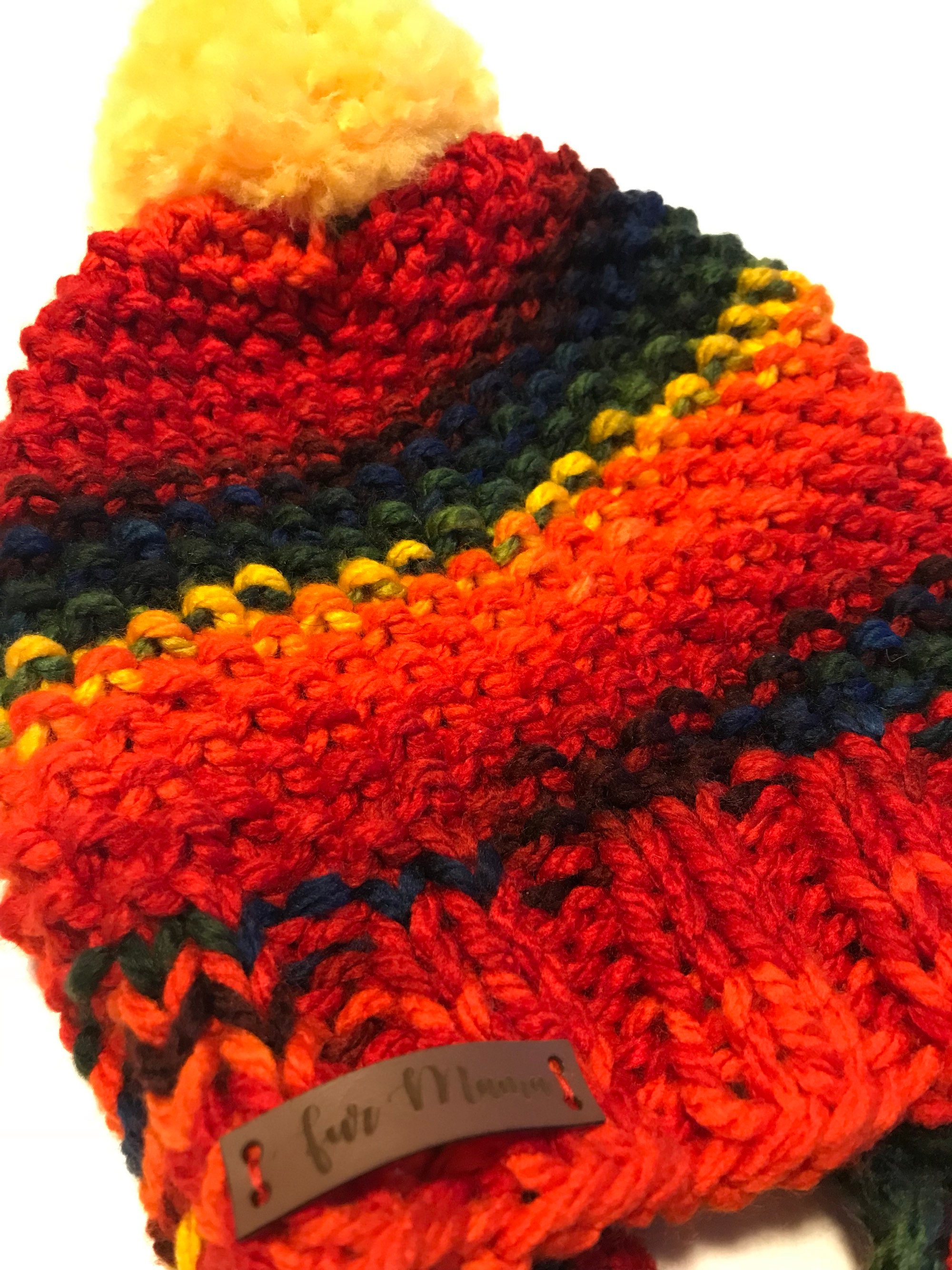 Slouchy Seed Stitch Ear Flaps Hat Knitting Pattern Sized Newborn to ...