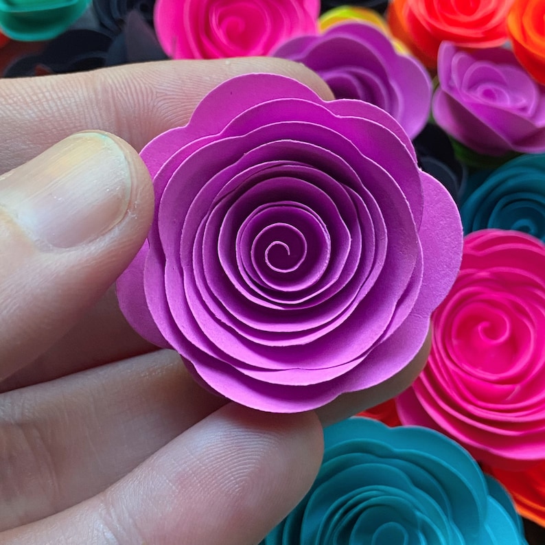 Neon Paper Roses neon Night Paper Flowers Neon Rainbow - Etsy
