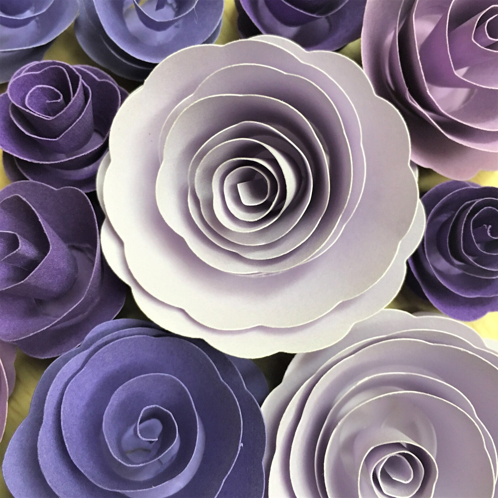 Purple Paper Roses Solid Purple Paper Flowers Small - Etsy