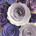 Purple Paper Roses Solid Purple Paper Flowers Small Handmade Paper ...