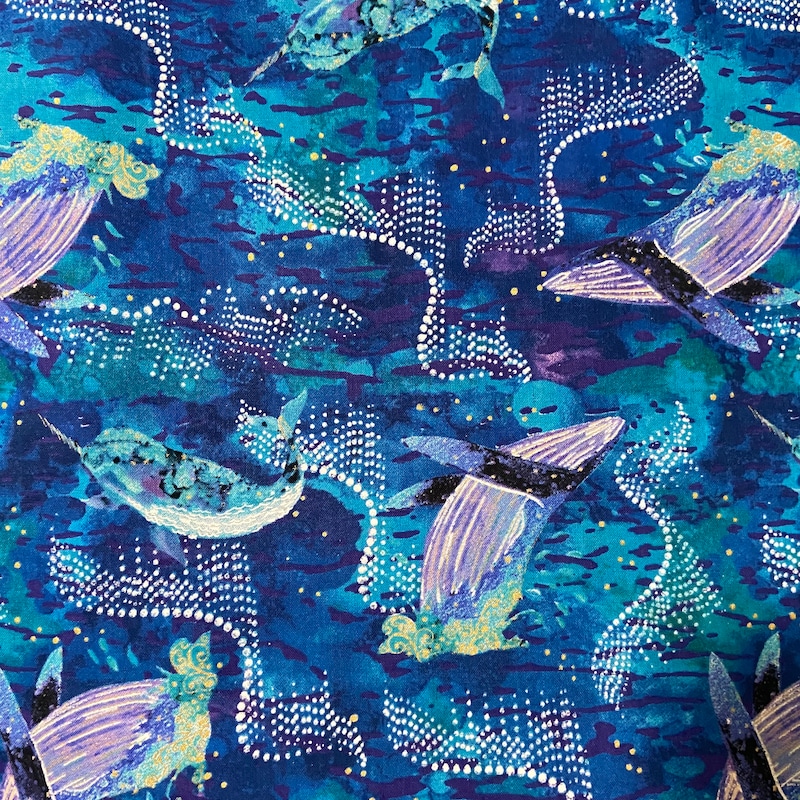 Whale Fabric - Etsy