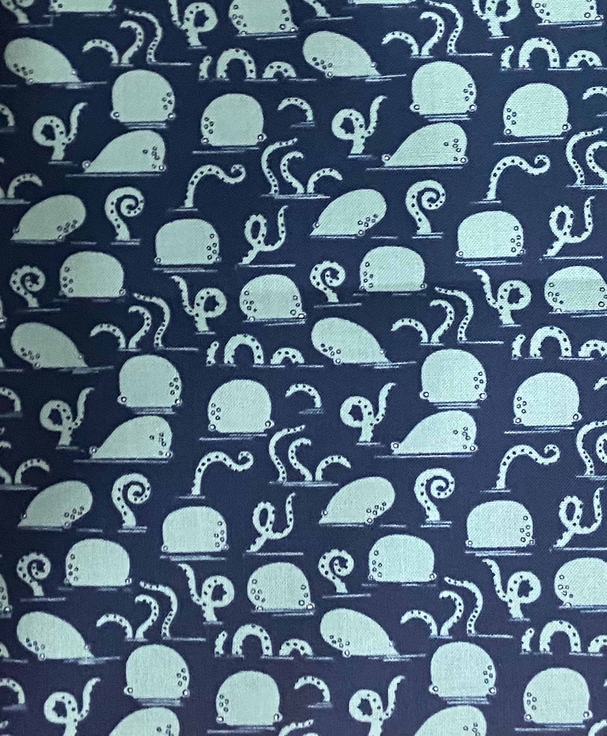 Octopus Cotton Woven Fabric Ocean Fabric by the Yard Cotton - Etsy