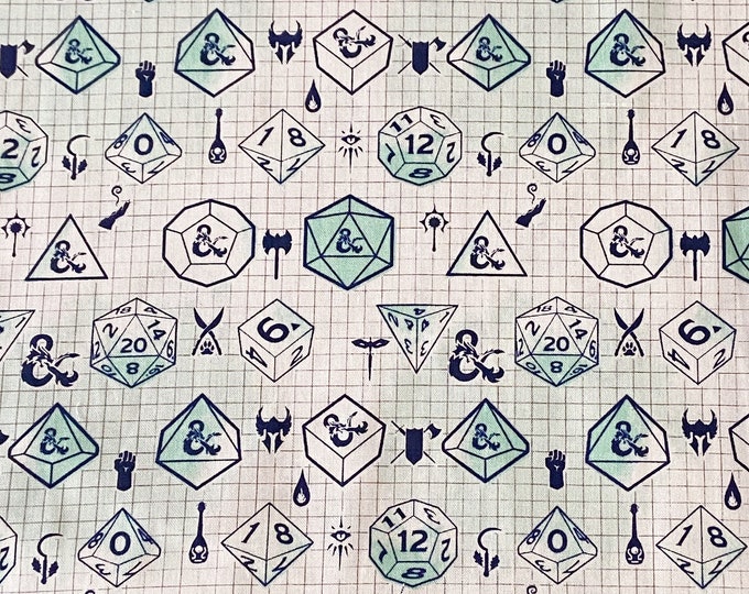 Official Licensed Dungeons and Dragons Dnd Cotton Woven Fabric, Quilt ...