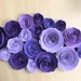 Purple Paper Roses Solid Purple Paper Flowers Small Handmade Paper ...