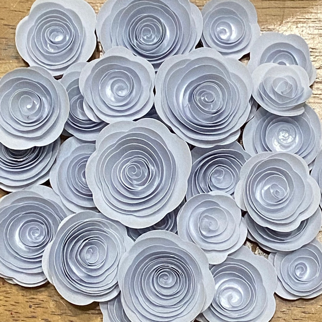 White Paper Roses White Paper Flowers Small Handmade Paper Flowers ...