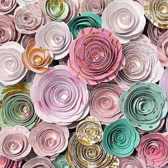 Paper Roses princess Party Set of Paper Flowers - Etsy