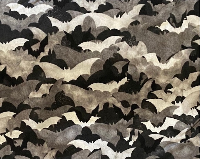 Flying Bat Fabric Bats by Eleventy-five Black and White Bats Halloween ...