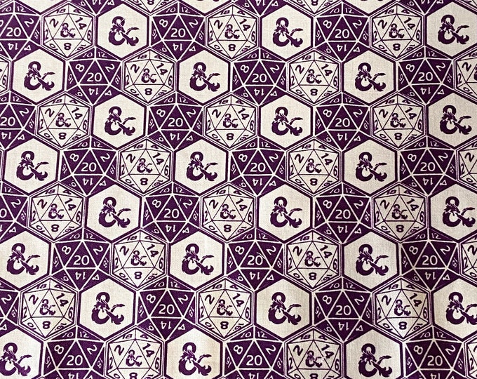 Official Licensed Dungeons and Dragons Dnd Cotton Woven Fabric, Quilt ...