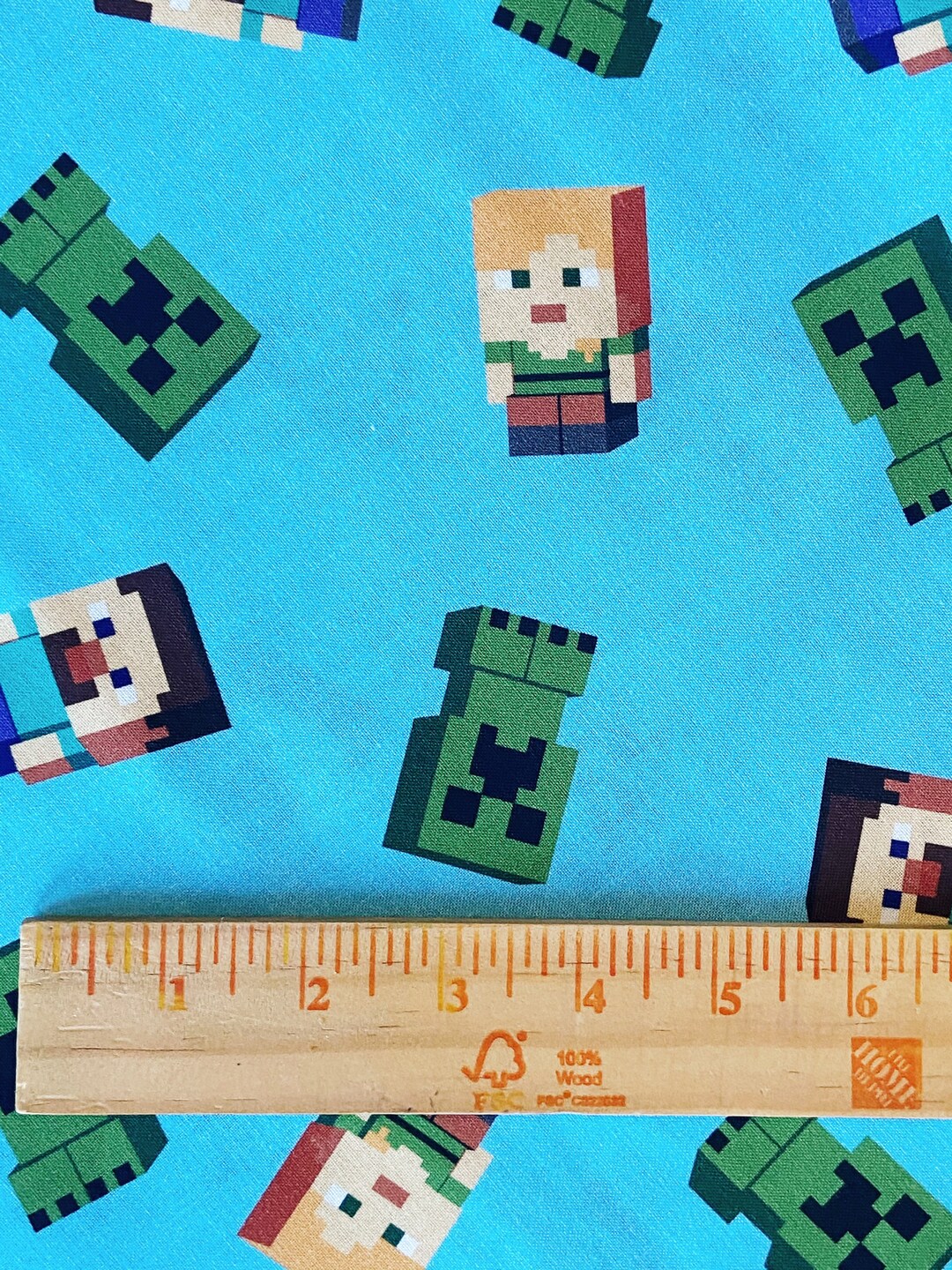 Minecraft Cotton Woven Fabric, Minecraft Fabric by the Yard, Cotton ...