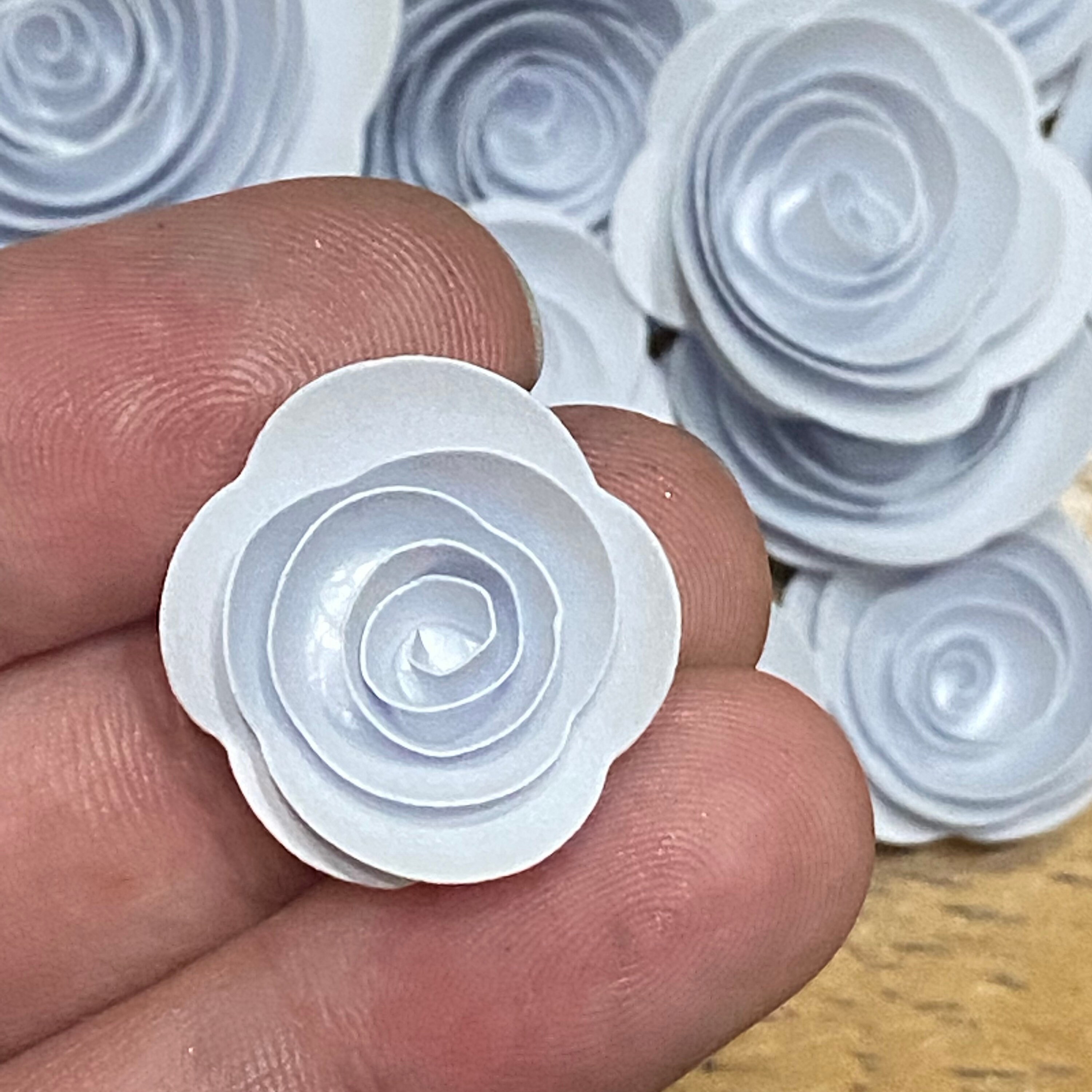 White Paper Roses White Paper Flowers Small Handmade Paper - Etsy