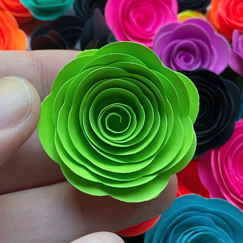 Neon Paper Roses neon Night Paper Flowers Neon Rainbow - Etsy