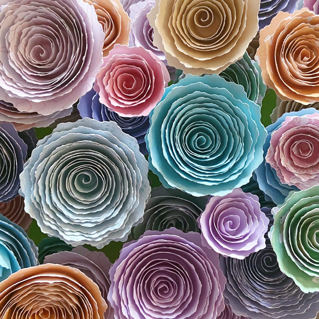 Handmade Pastel “happy Summer” Paper Flowers: Succulent Style Craft ...