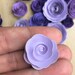 Purple Paper Roses Solid Purple Paper Flowers Small Handmade Paper ...