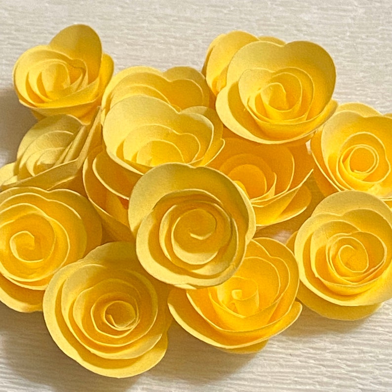 Itty Bitty Paper Roses Tiny Yellow Roses Baby Yellow Roses - Etsy