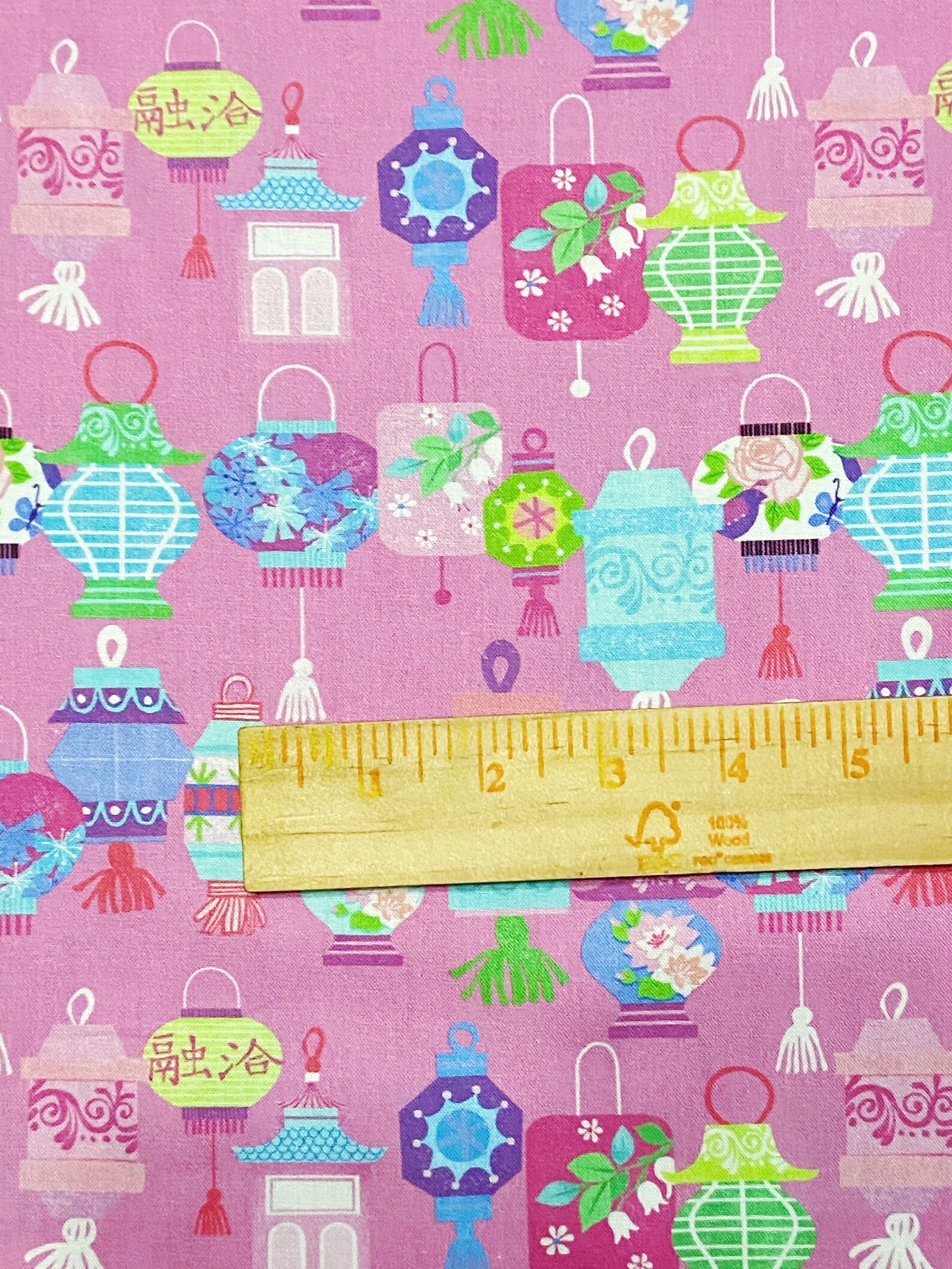 Lantern Cotton Woven Fabric Pink Fabric by the Yard Cotton | Etsy