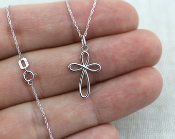 White gold infinity | Etsy