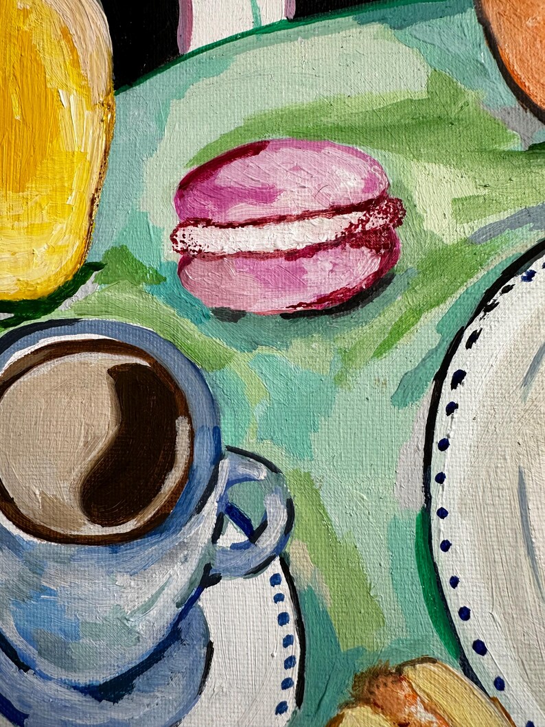 French Breakfast / Oil Painting / Original Painting / Home Decoration ...