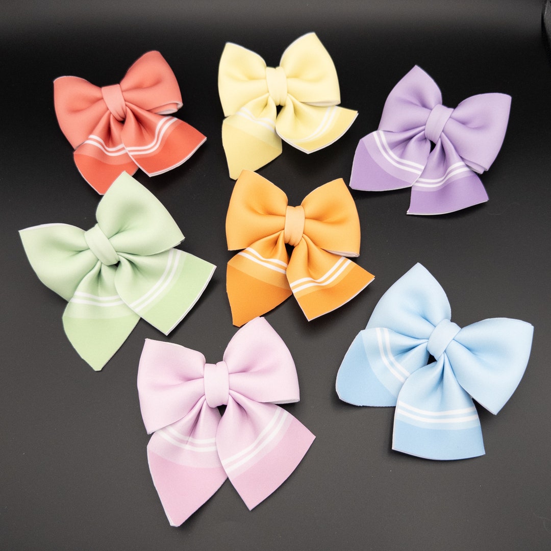 Back to School Pastel Crayon Bow | Back to School Bows, Bow on Clip ...