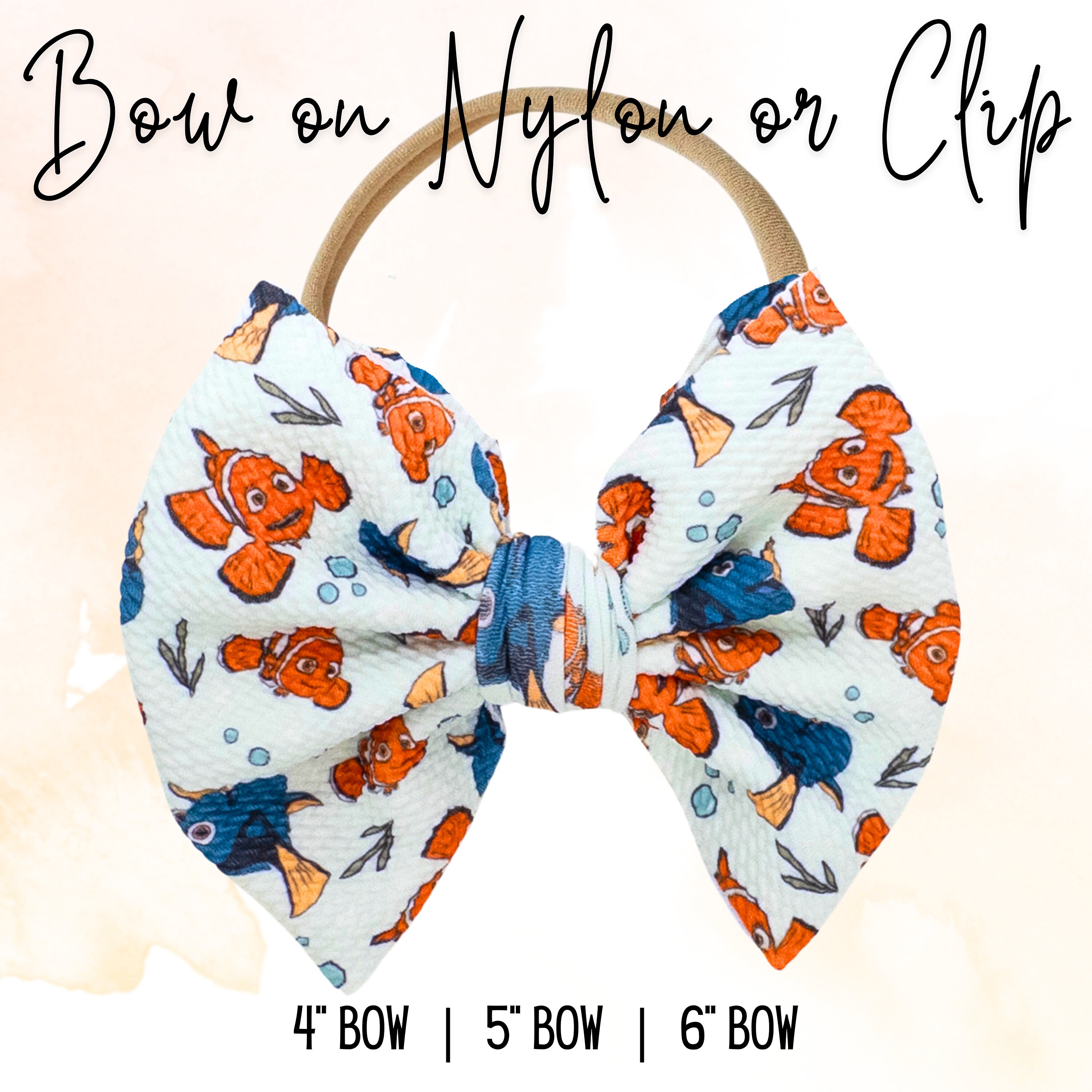 UNDER THE SEA Hair Bow | Fish Inspired Girls Bows, Headwrap, Bow on ...