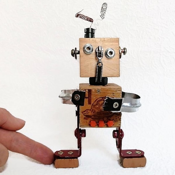 Wood Block Robot - Etsy