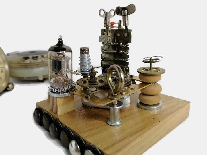 Unusual Gift for Men TIME MACHINE With Tube Steampunk Sculpture ...