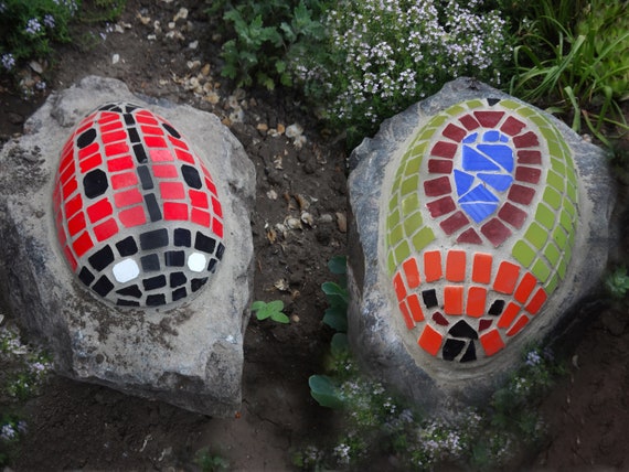 Garden Mosaic Art Ladybug Sculpture Yard Decor Bug Figurine | Etsy