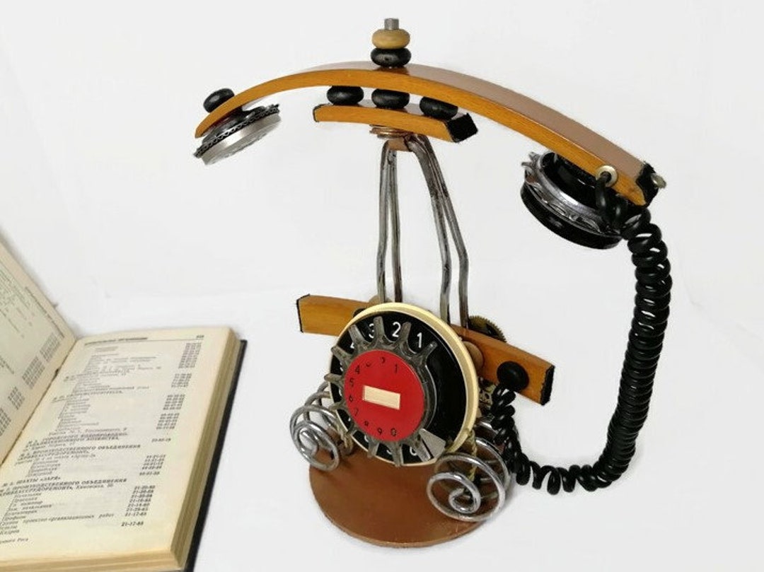 Unusual Office Business Decor Rotary Dial Phone Figurine Steampunk ...