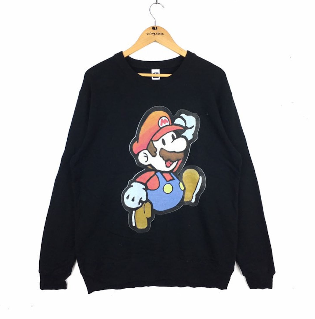 Vintage Super Mario Sweatshirt: Big Logo Pullover - Etsy