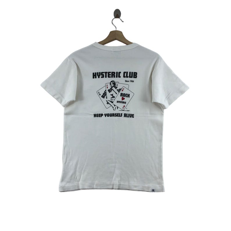 Vintage HYSTERIC GLAMOUR Tee Big Logo Card Hysteric Club - Etsy