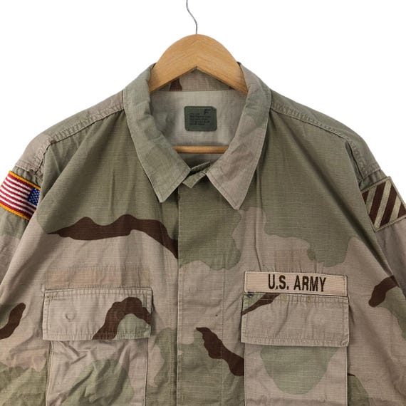 Vintage U.S. ARMY Bdu Jacket Camouflage Military - Gem