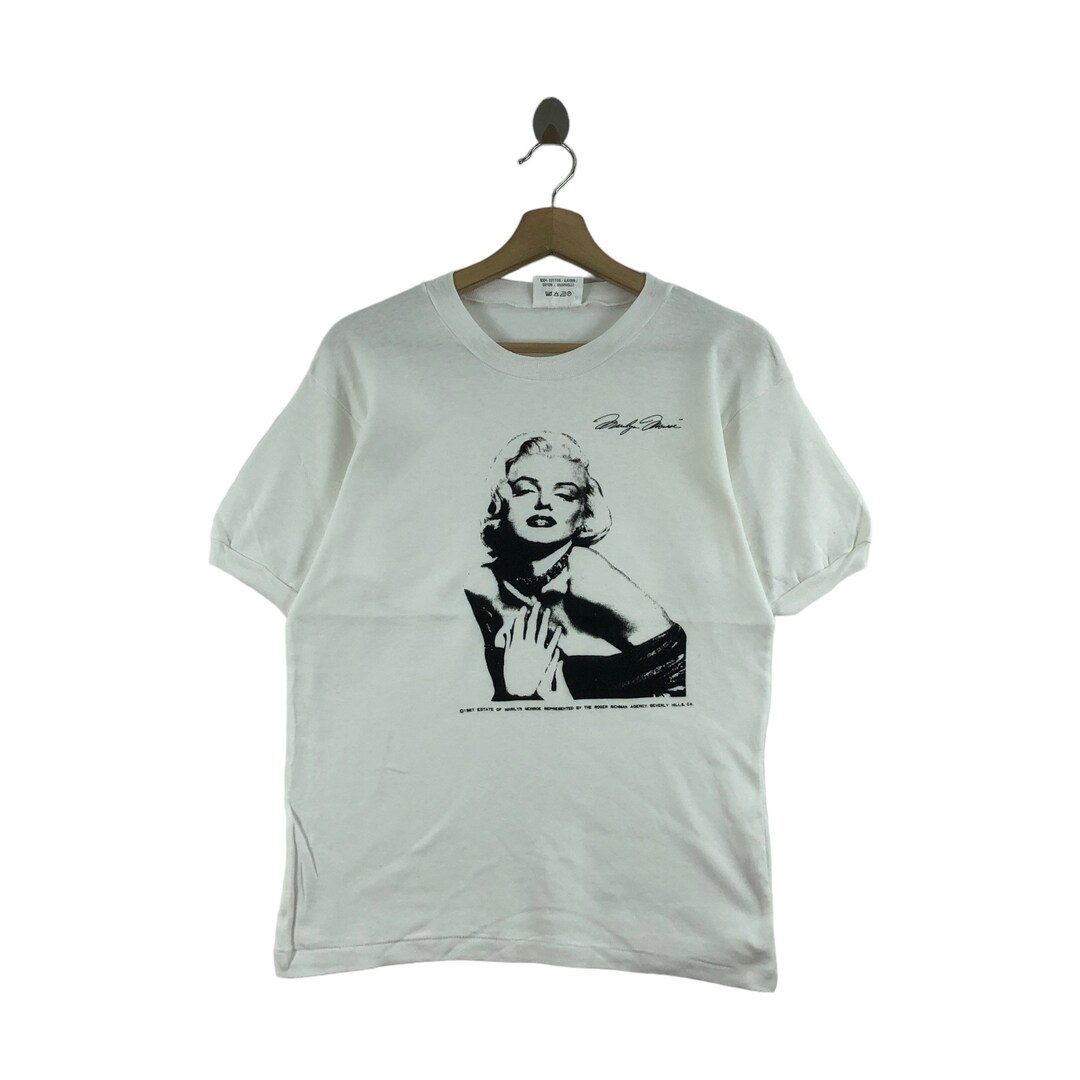 Vintage 80s MARILYN MONROE T-shirt Ringer by the Roger Richman - Etsy