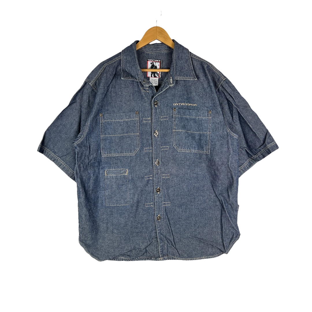 Vintage DAMANI DADA Jeans Shirt Button Ups Oversized Hiphop Swag ...