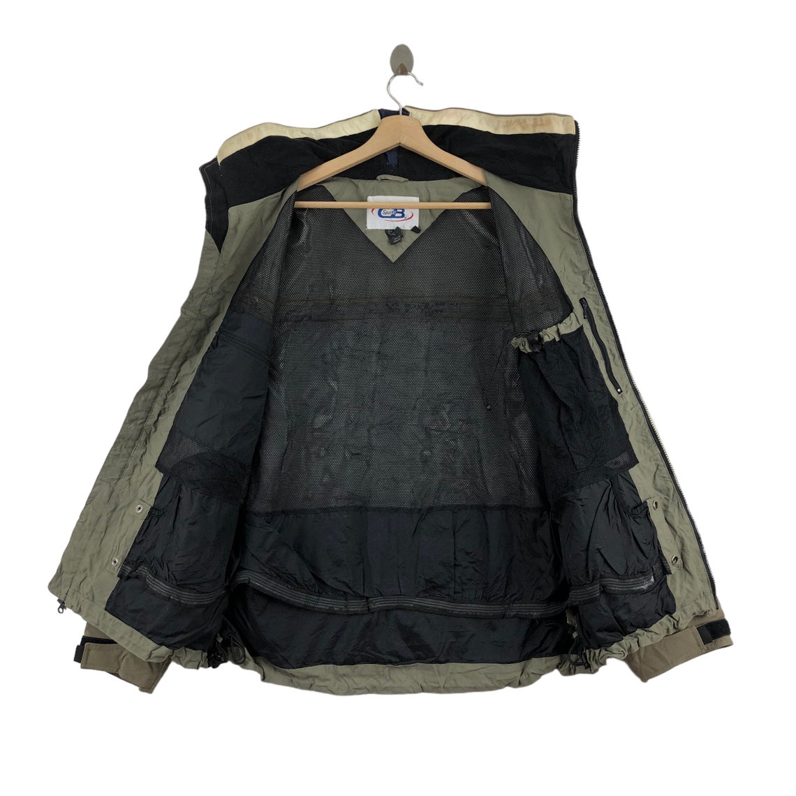 Vintage CB Sports Waterproof Jacket Three Tones Gorpcore Streetwear - Etsy