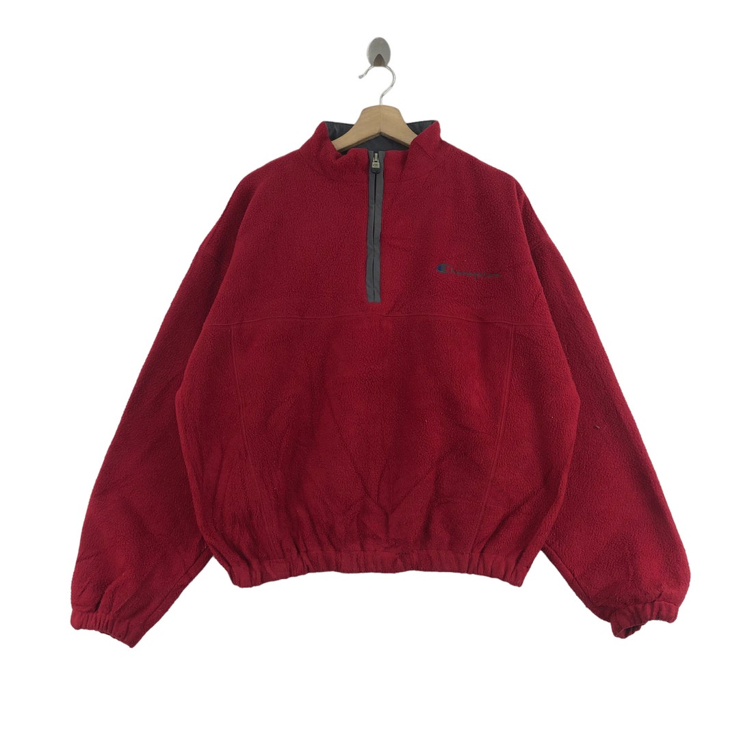 Vintage CHAMPION Fleece Jacket Sherpa Script Logo Streetwear - Etsy UK
