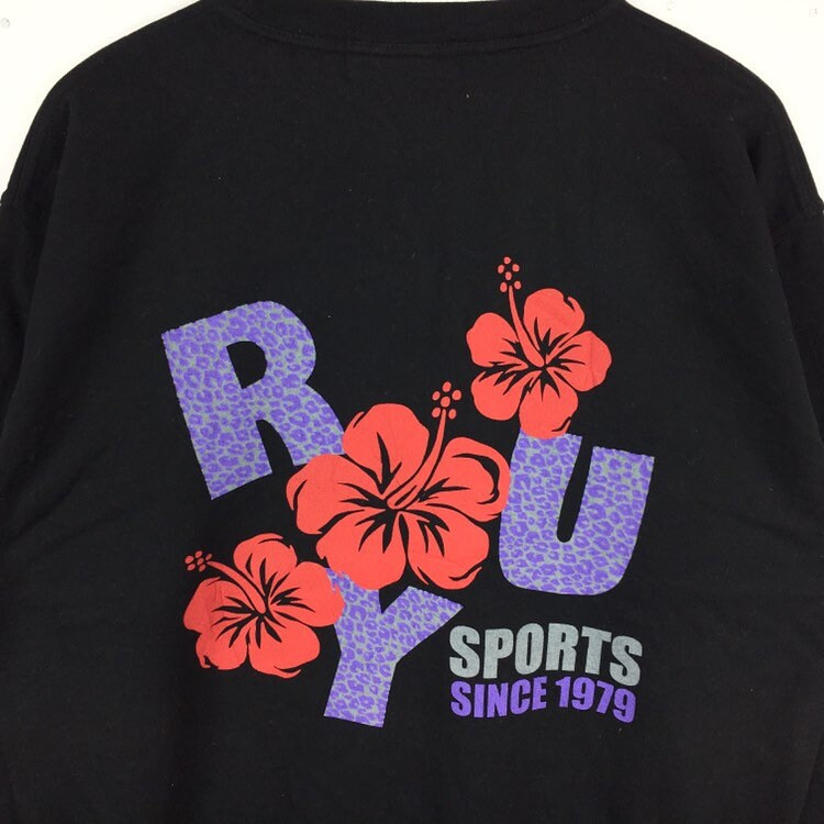 Vintage RYU SPORTS Sweatshirt Big Logo Pullover Jumper Hawaii Surf ...