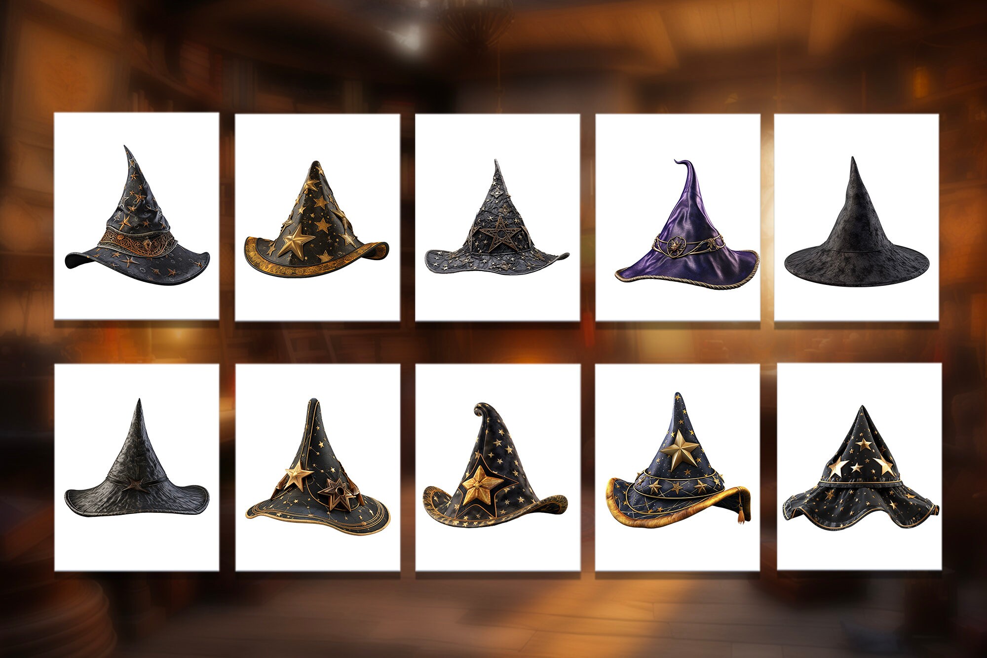 Wizard Hat Magic Wand Photo Overlay. 20 PACK. PNG Files. - Etsy