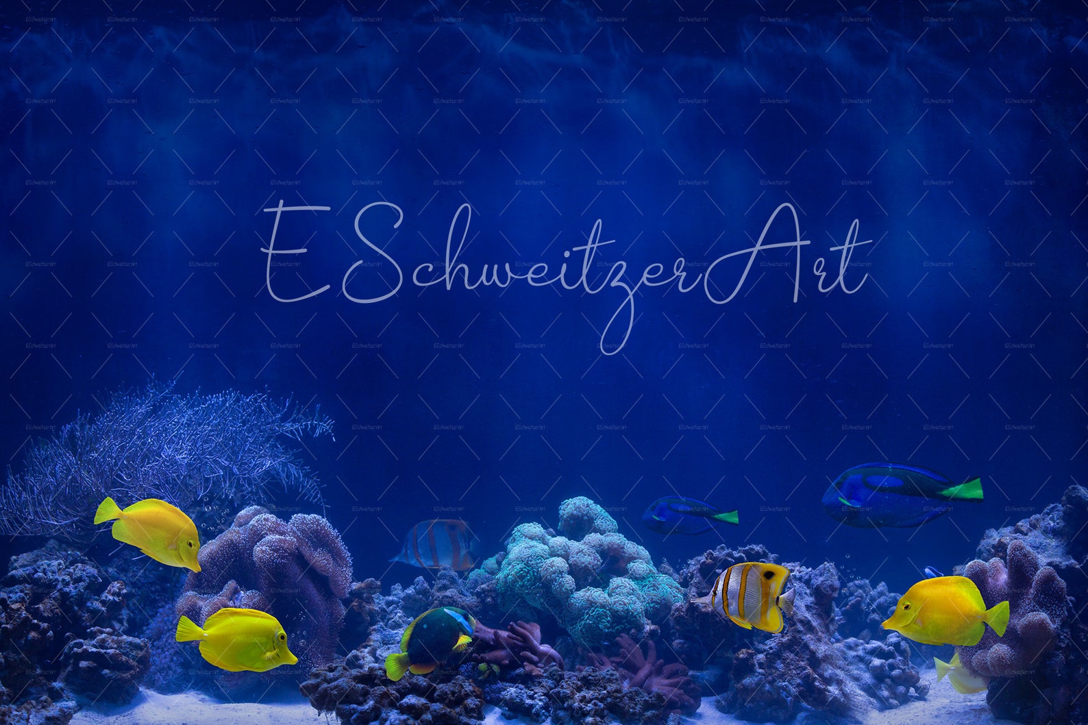 Magic Underwater Backdrop for Photography Composites. Water Background ...