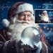 Santa Claus With Snow Globe for Christmas Photo. Digital Backdrop ...