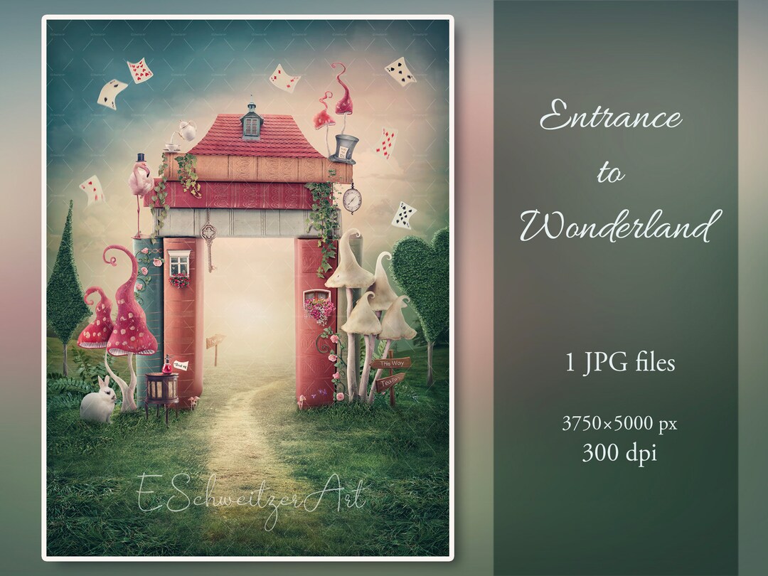 Entrance to Wonderland. Fantasy Digital Backdrop for Photographers ...