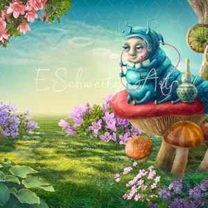 Alice in Wonderland. Fairy Tale Digital Backdrop. Magic Fantasy Art ...