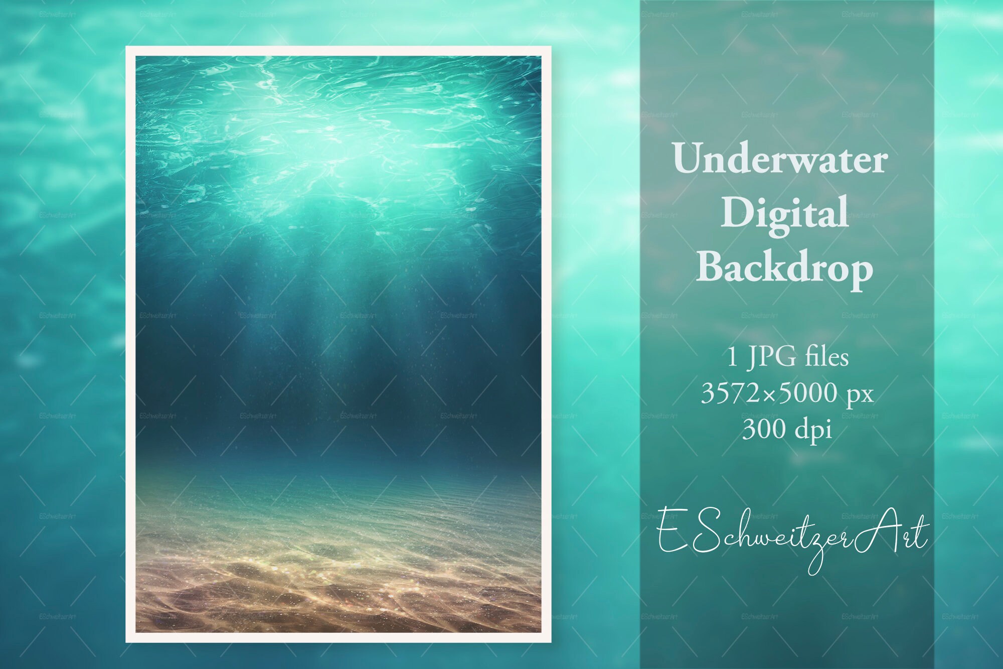 Magic Underwater Backdrop for Photography Composites. Water - Etsy