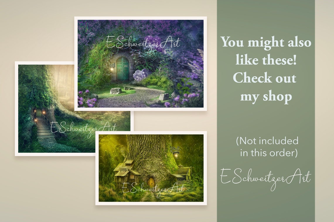 Magic Tree Home in Enchanted Forest Backdrop. Fantasy Background for ...