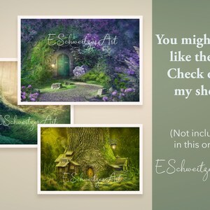 Magic Tree Home in Enchanted Forest Backdrop. Fantasy Background for ...