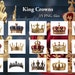 King Golden Crowns Photo Overlay. 15 PACK. Royal Medieval Crown. PNG ...