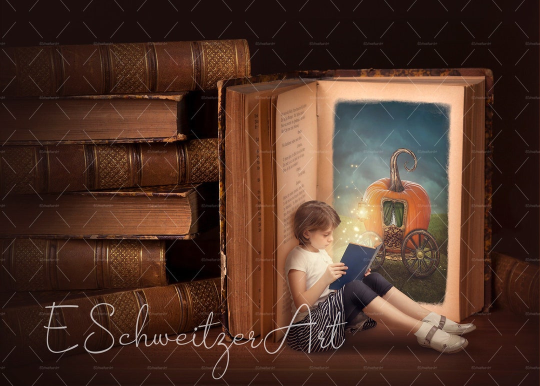 Magic Books Backdrop for Photography Composites. Background With Copy ...