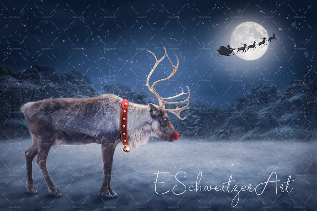 Rudolph the Red Nosed Reindeer. Winter Christmas Holiday Fantasy ...