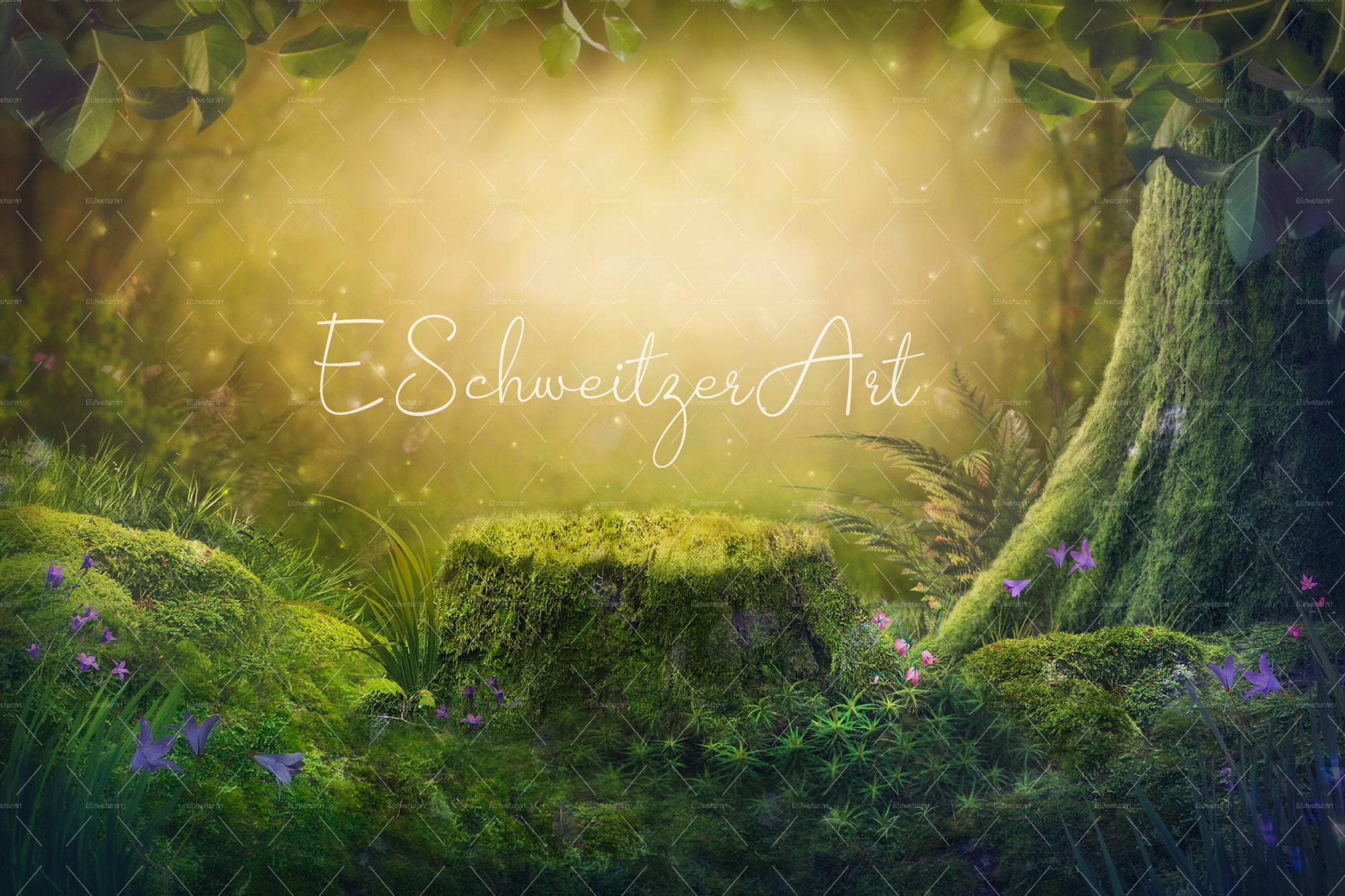Enchanted Forest Background. 2 Packs Digital Backdrop. Fairy Wood ...