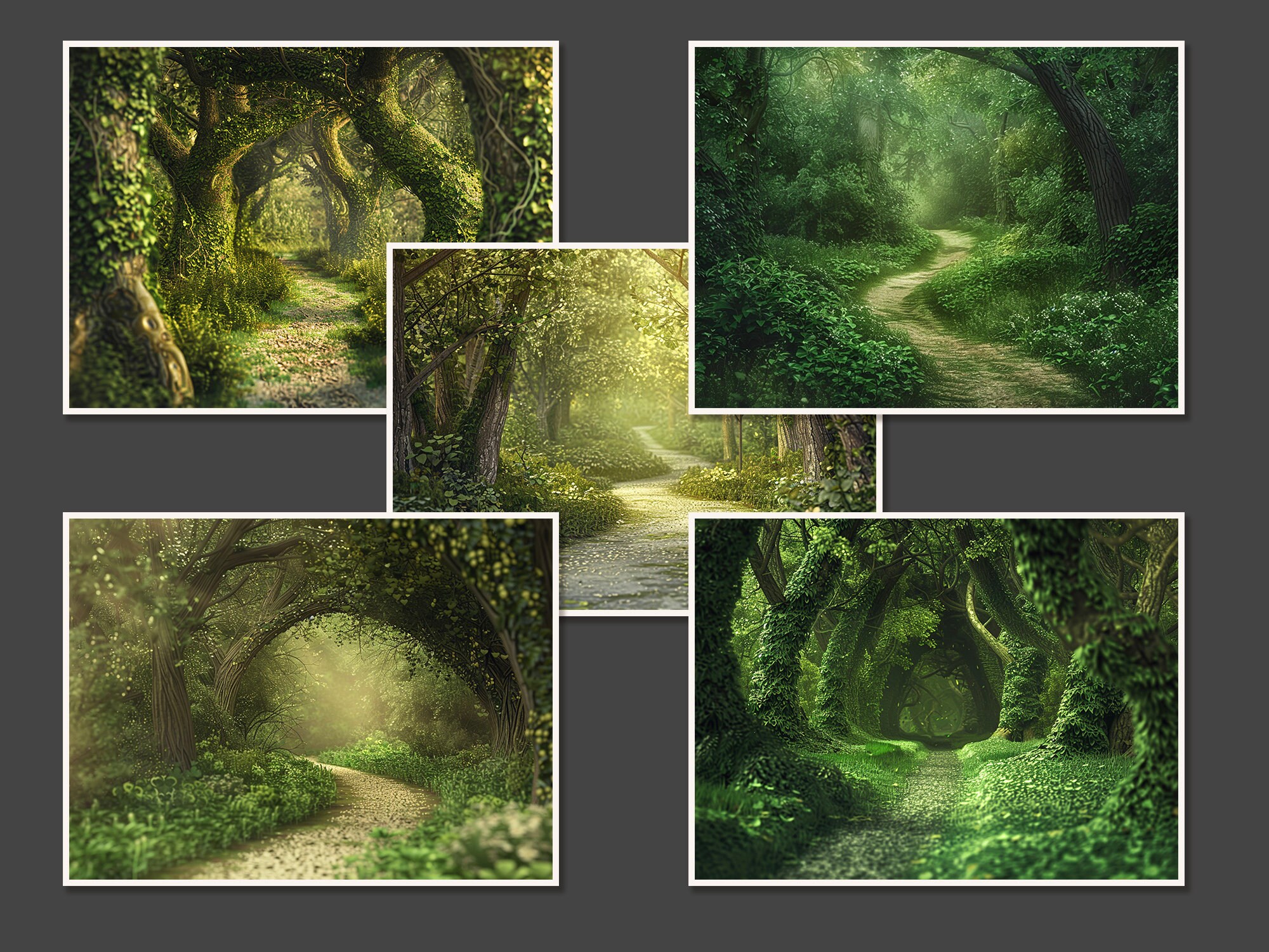 Green St Patrick Magic Forest Backdrop Bundle. Leprechaun Backdrop ...