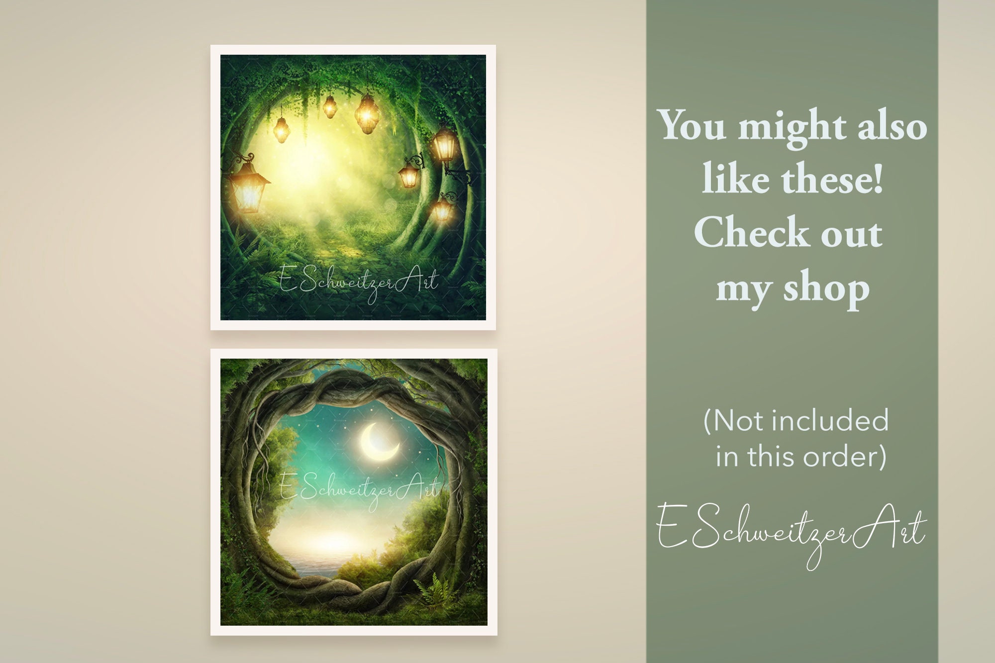 Magic Wood Backdrop. Enchanted Forest Background. Woodlands Digital ...