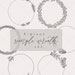 Hand Drawn Simple Minimalist Wreath Set, Sketched Line Art, PNG Clip ...
